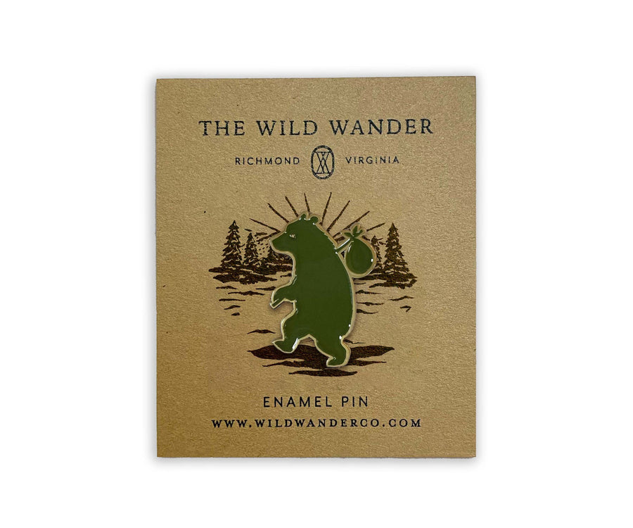 Wander Bear Enamel Pin – The Wild Wander